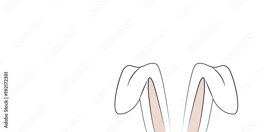 weiße hasenohren Stock Vector | Adobe Stock