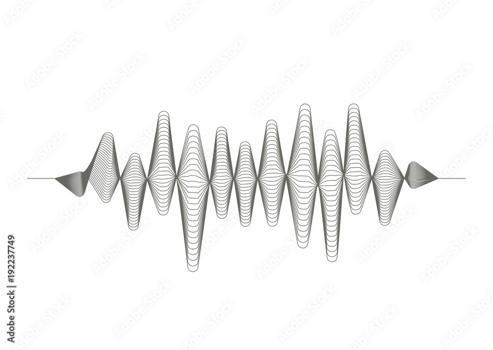 Cool Sound Wave White Background