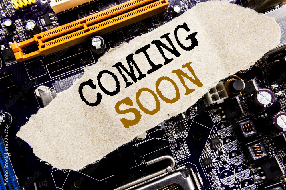 Handwriting Announcement text showing Coming Soon. Business concept for ...