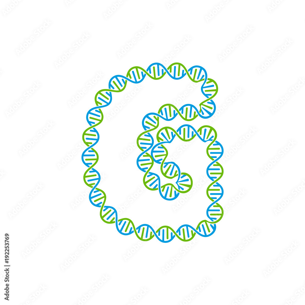 G Dna Letter Logo Icon Design Stock Vector | Adobe Stock