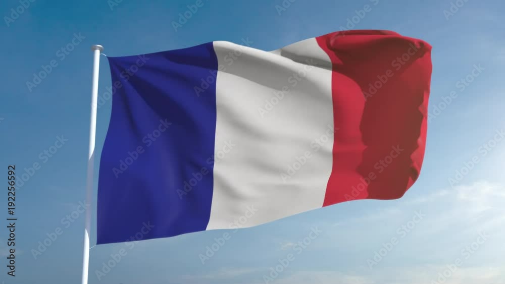 50fps seamless looping French flag in 4k, alpha channel included as ...