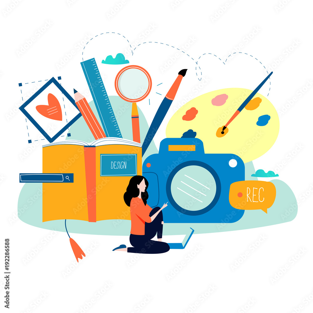 Design studio, designing, drawing, photographing, graphic design ...