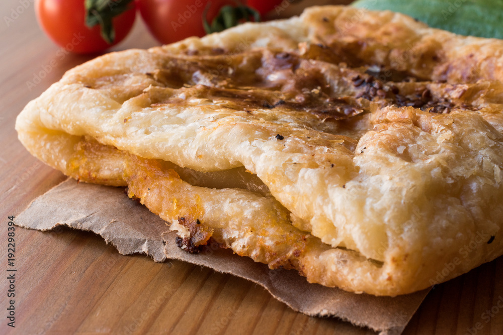Turkish Puff Pastry Borek Talas Boregi made with Millefeuille Stock ...