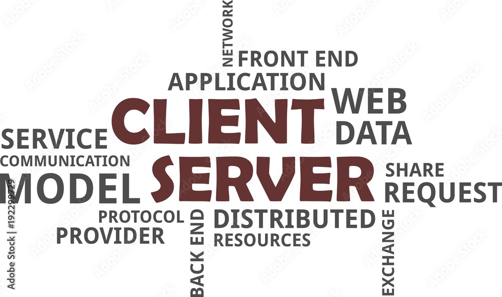 word cloud - client server model Stock Vector | Adobe Stock