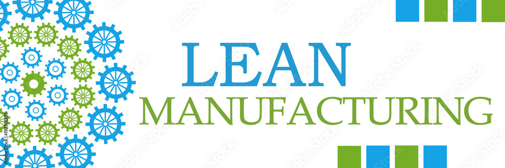 Lean Manufacturing Green Blue Circular Gears Horizontal Stock ...