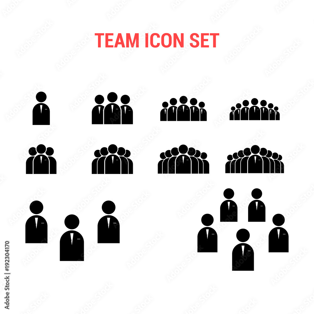 Team icon set , People symbol Stock Vector | Adobe Stock