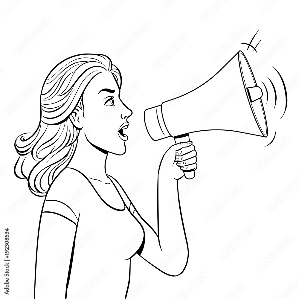 Cheerleading Megaphone Coloring Pages