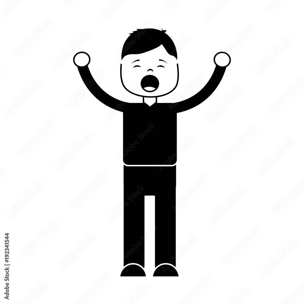 Vector Man Screaming No