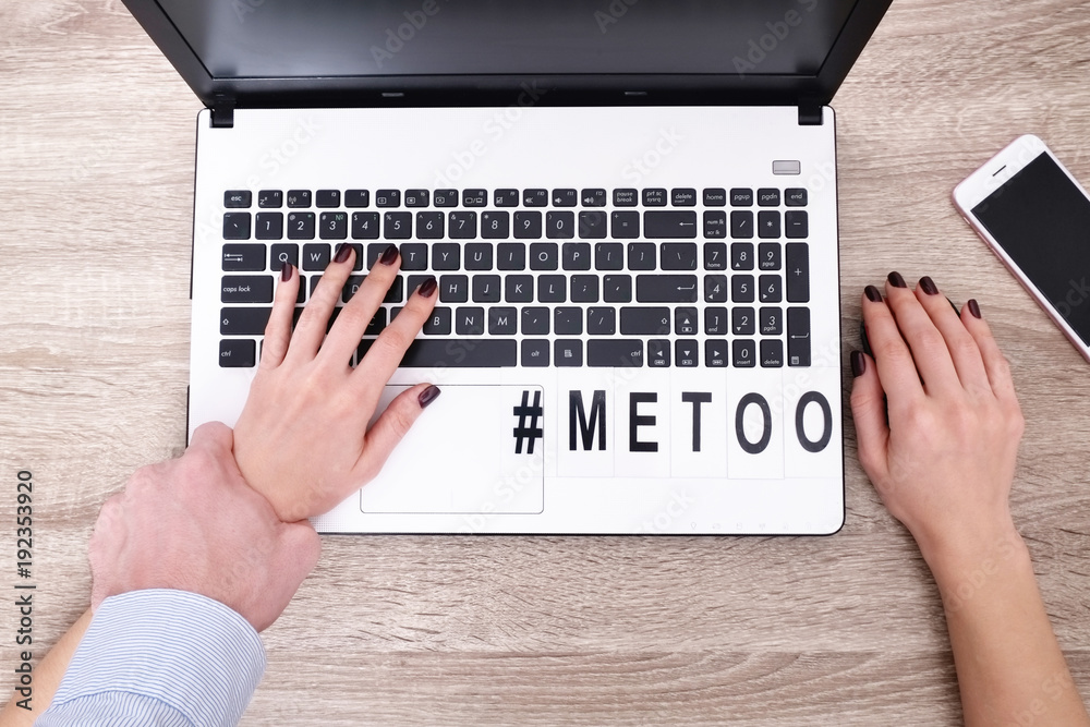 Boss man shows inappropriate behavior towards young woman at workplace ...