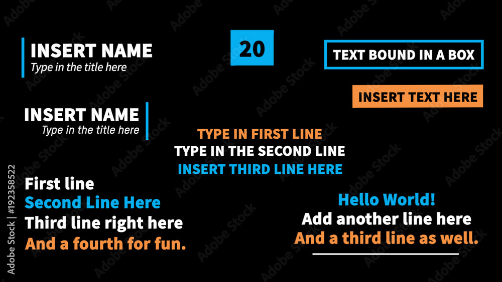 Social Media Titles Pack Stock Template | Adobe Stock