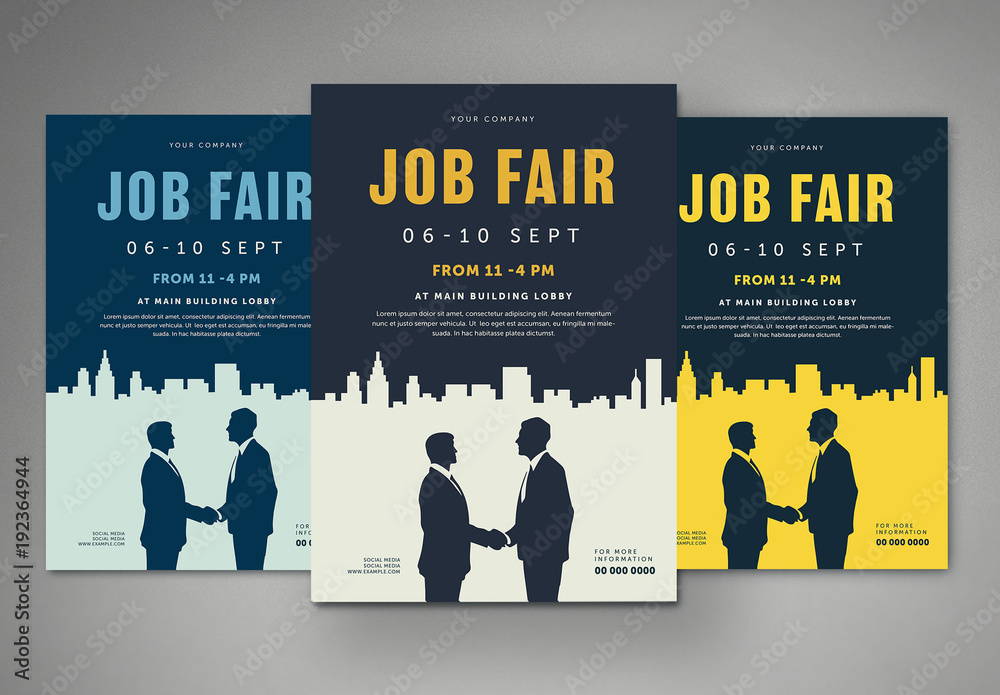 Job Fair Flyer Stock Template | Adobe Stock
