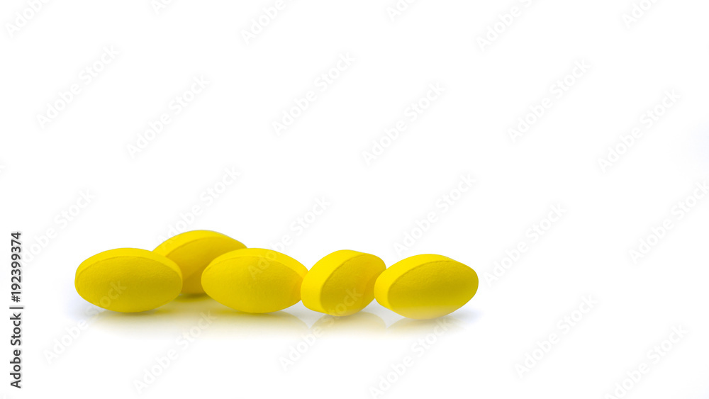 Yellow Oblong Pill