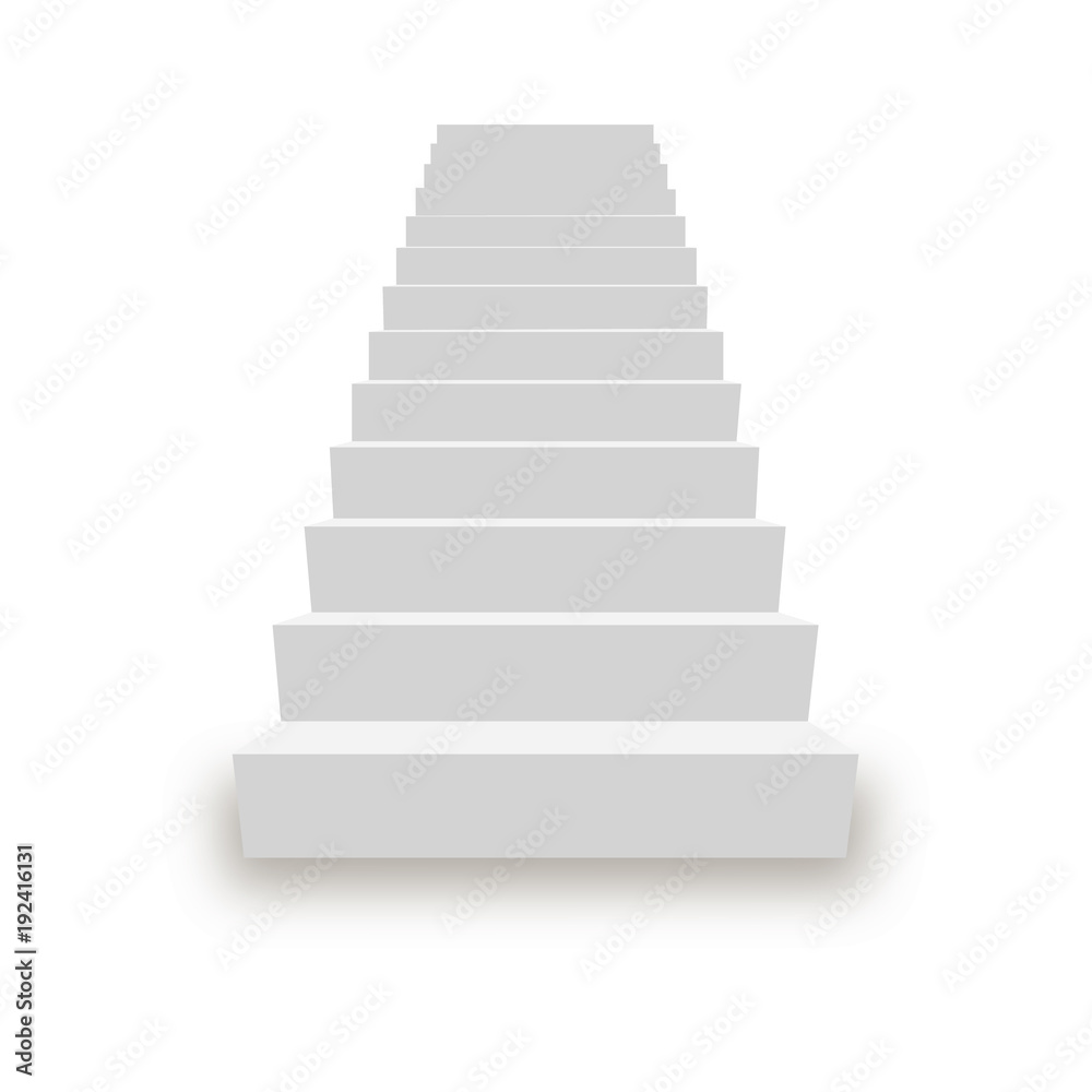 Stairs isolated on white background. Steps Stock Vector | Adobe Stock