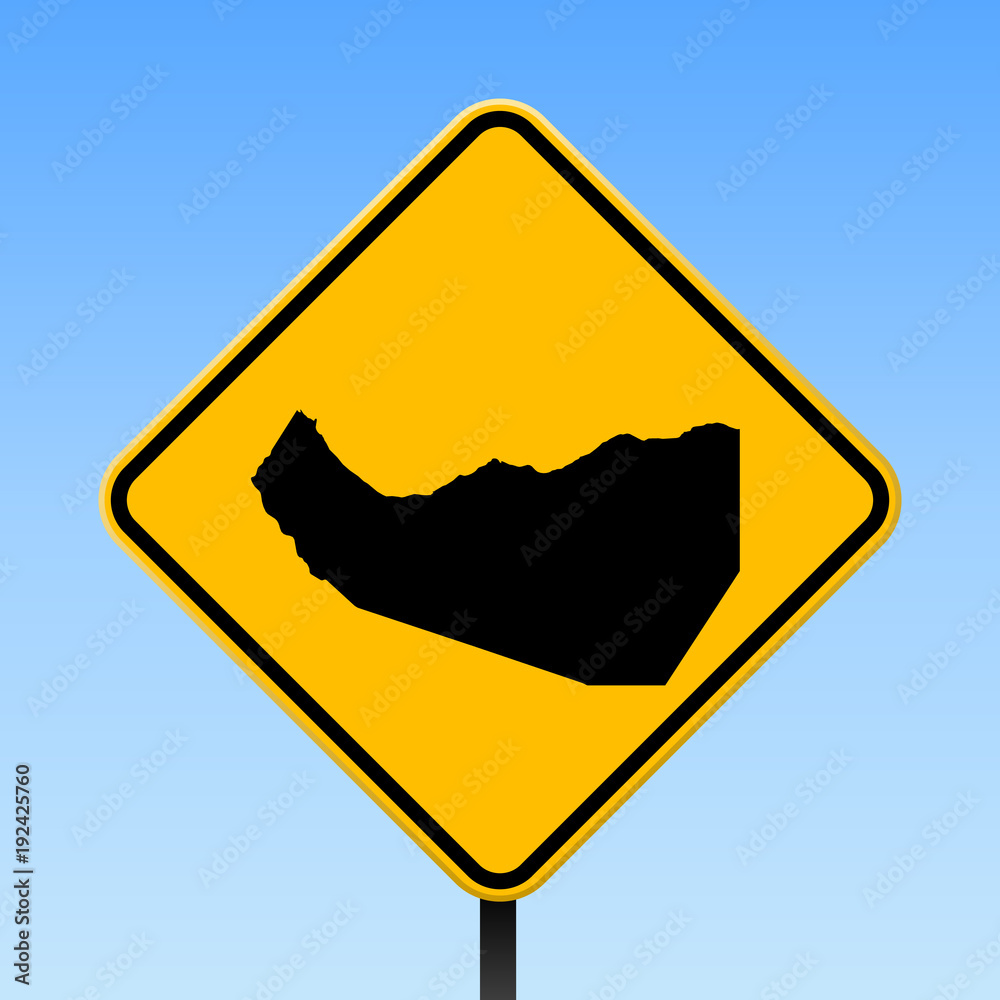 Somaliland map on road sign. Square poster with Somaliland country map ...