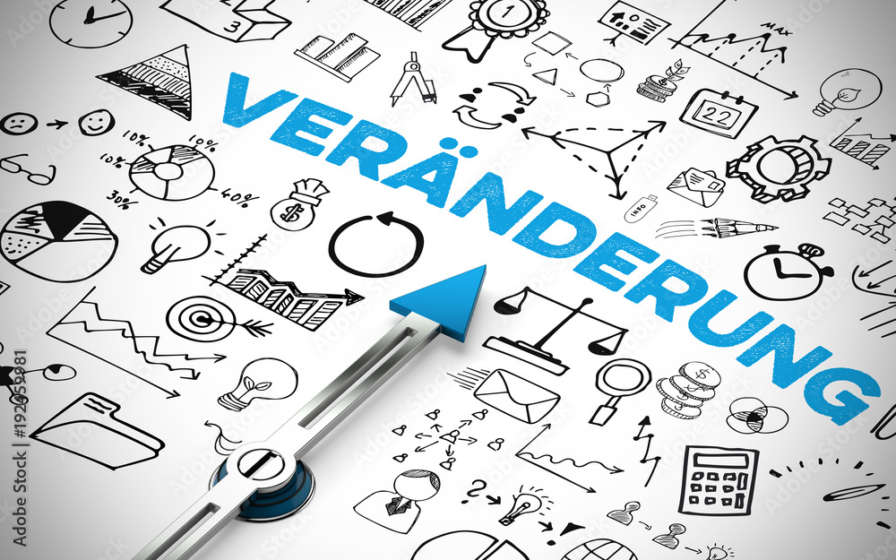 Veraenderung als Wandel oder Wechsel Konzept Stock Illustration | Adobe ...