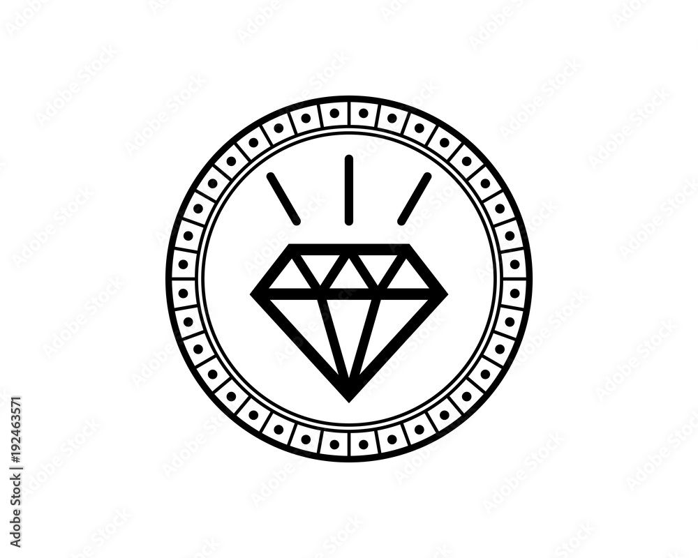 Diamond In Circle Symbol