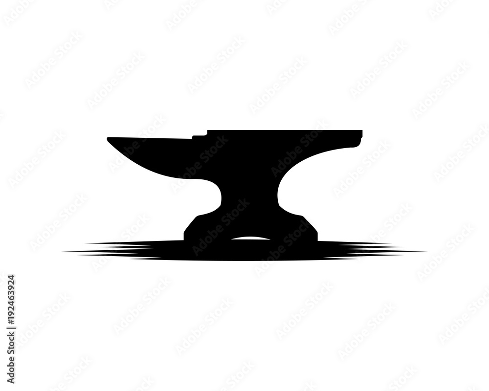 Black Anvil for Forging Symbol Logo Vector Stock Vector | Adobe Stock
