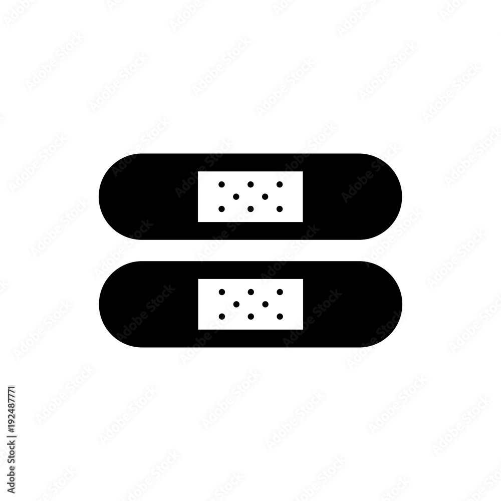 Monochrome patch icon in flat style. Isolated patch icon for use in ...