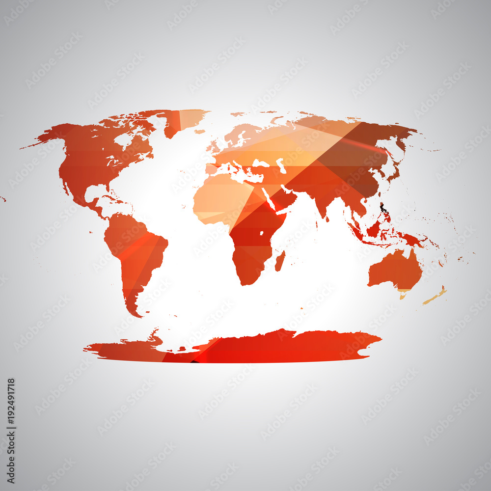 Colorful world map, vector. Stock Vector | Adobe Stock