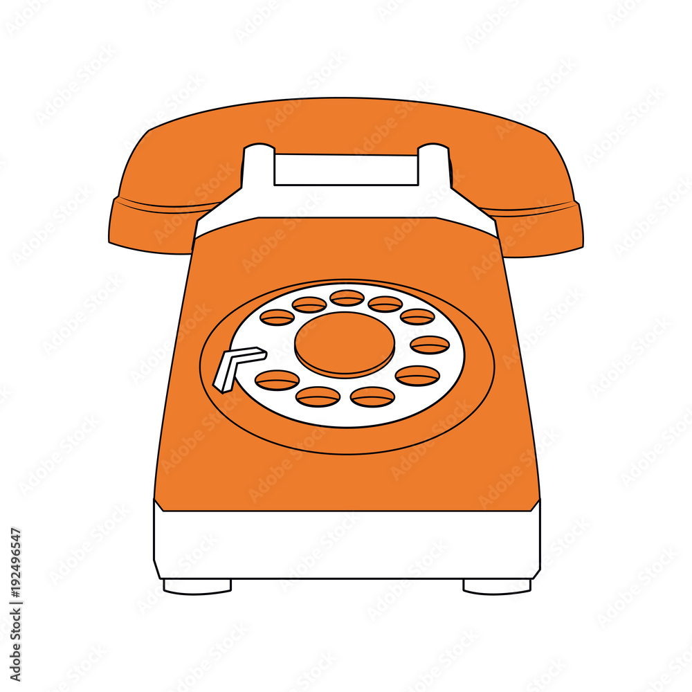 Vintage telephone cartoon icon vector illustration graphic design Stock ...