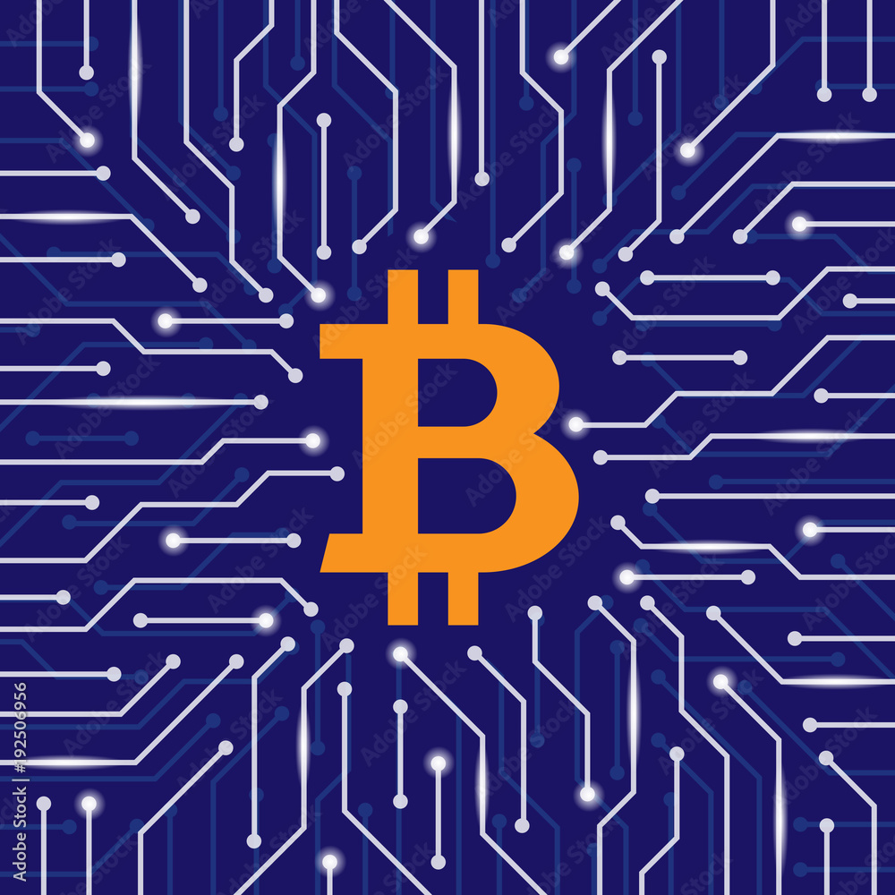 Bitcoin blockchain wallpaper Stock-Vektorgrafik | Adobe Stock