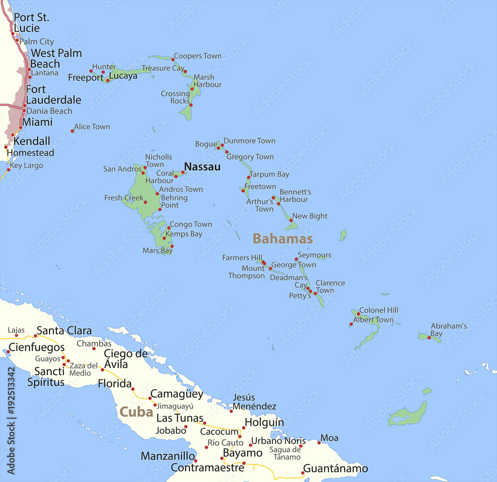 Bahamas-World-Countries-VectorMap-A Stock Vector | Adobe Stock