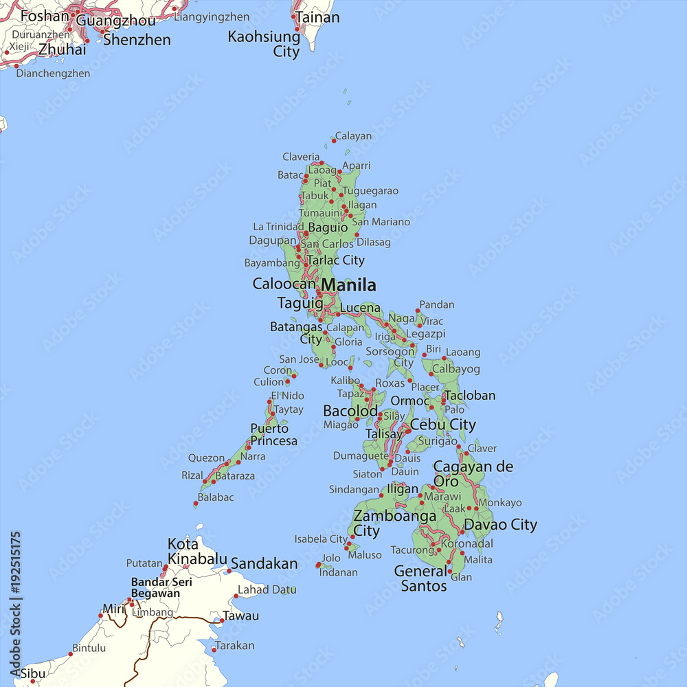 Philippines-World-Countries-VectorMap-A Stock Vector | Adobe Stock