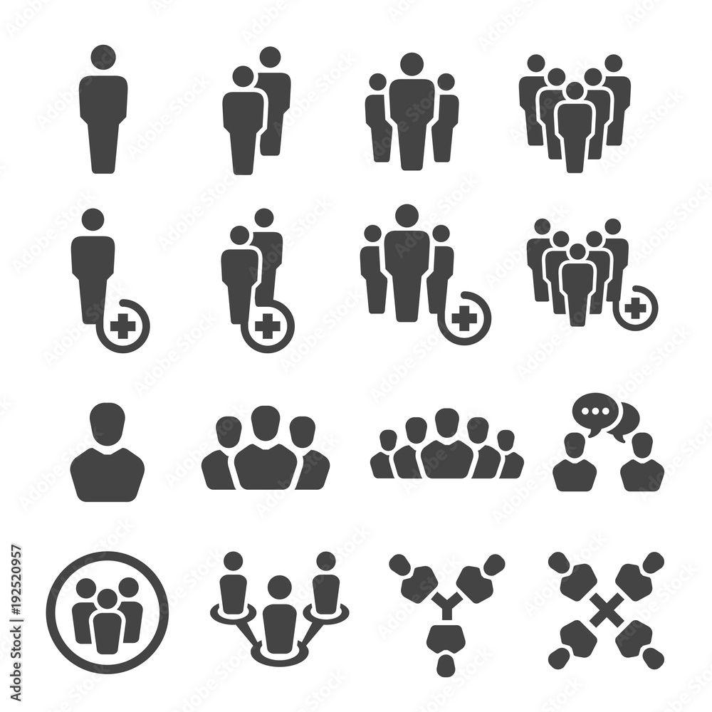 people icon set Stock Vector | Adobe Stock