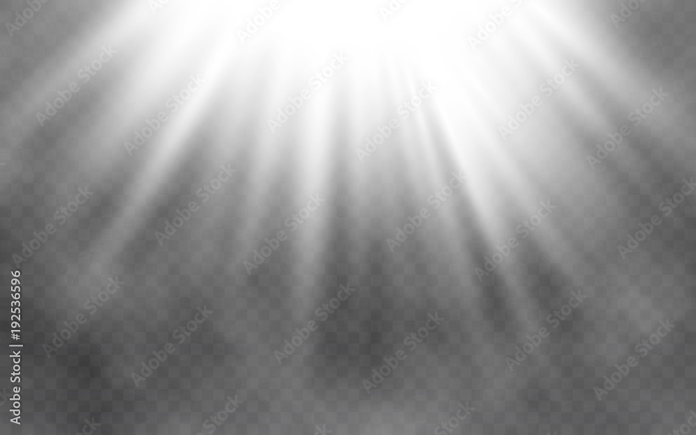 Light effect and smoke on transparent background. Abstract bright ...