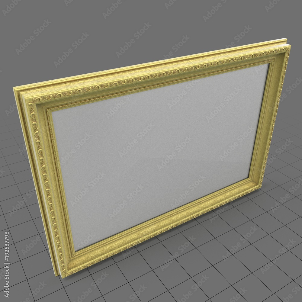 Horizontal picture frame for the wall Stock 3D asset | Adobe Stock