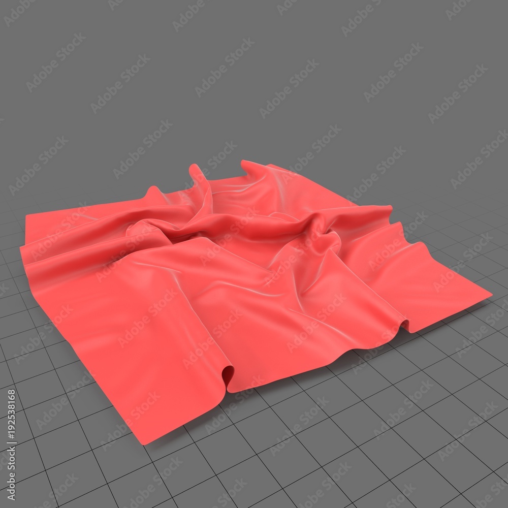 Square crumpled fabric 2 Stock 3D asset | Adobe Stock