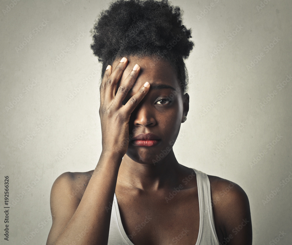 Portrait of sad woman Stock Photo | Adobe Stock
