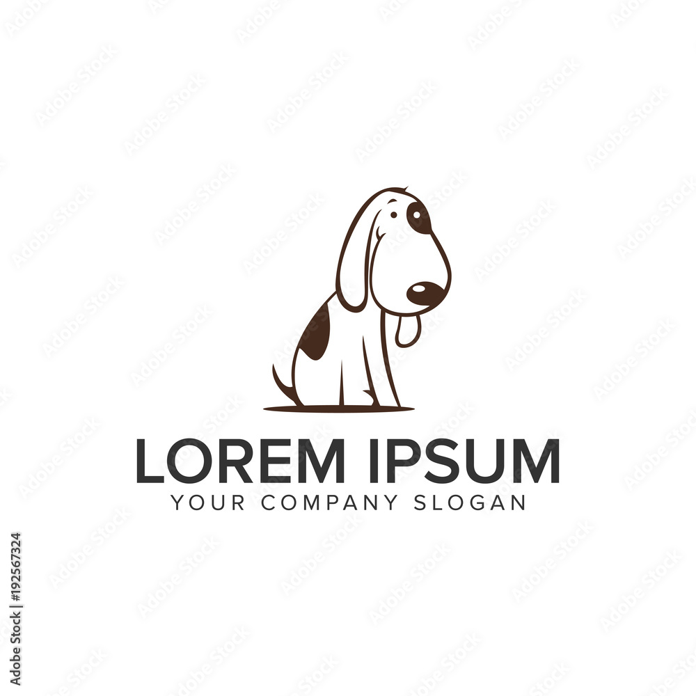 Dog logo design concept template. Stock Vector | Adobe Stock