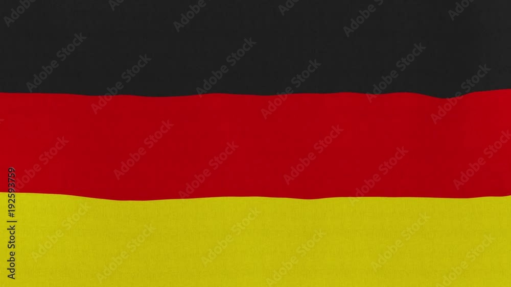 Loopable: Flag of Germany...German official flag gently waving in the ...