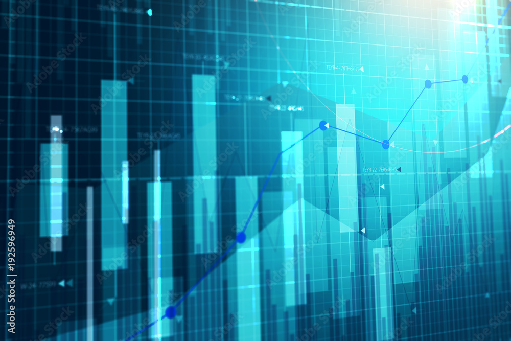 Stock market chart. Business graph background. Stock Illustration ...
