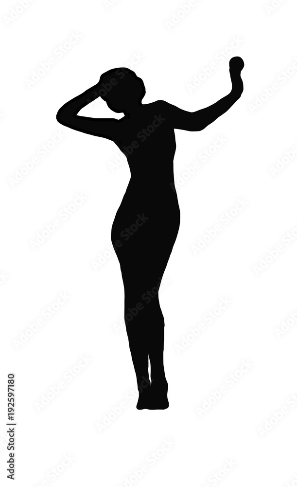 Piktogramm Frau Sexy Stehend Yoja Fitness Illustration Stock Adobe Stock