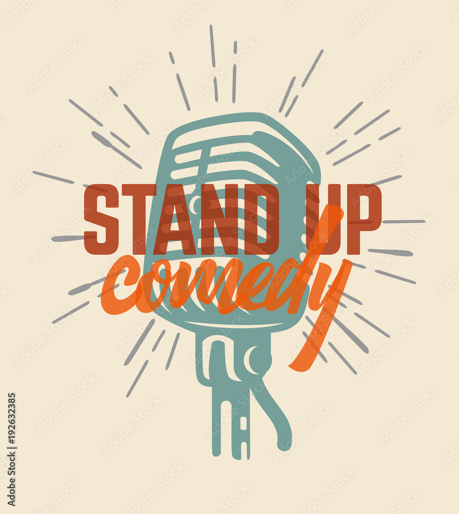 Lettered text stand up comedy. Stock Vector | Adobe Stock