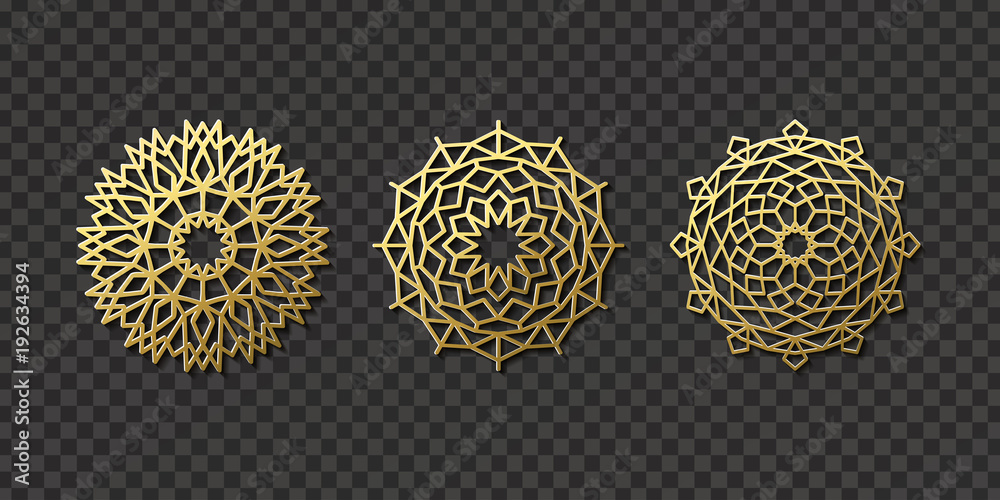 Vector realistic isolated arabic ornament pattern for decoration and ...