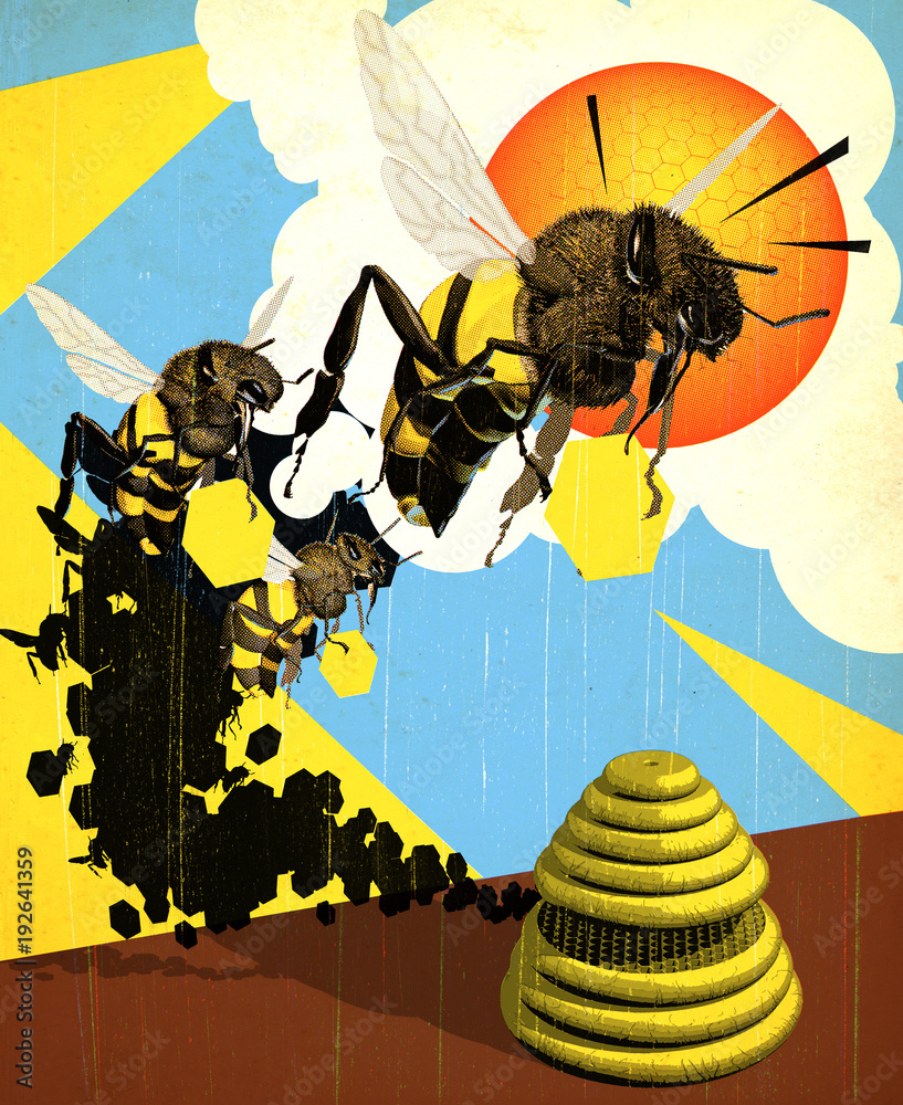 Hive Mind Stock Illustration | Adobe Stock