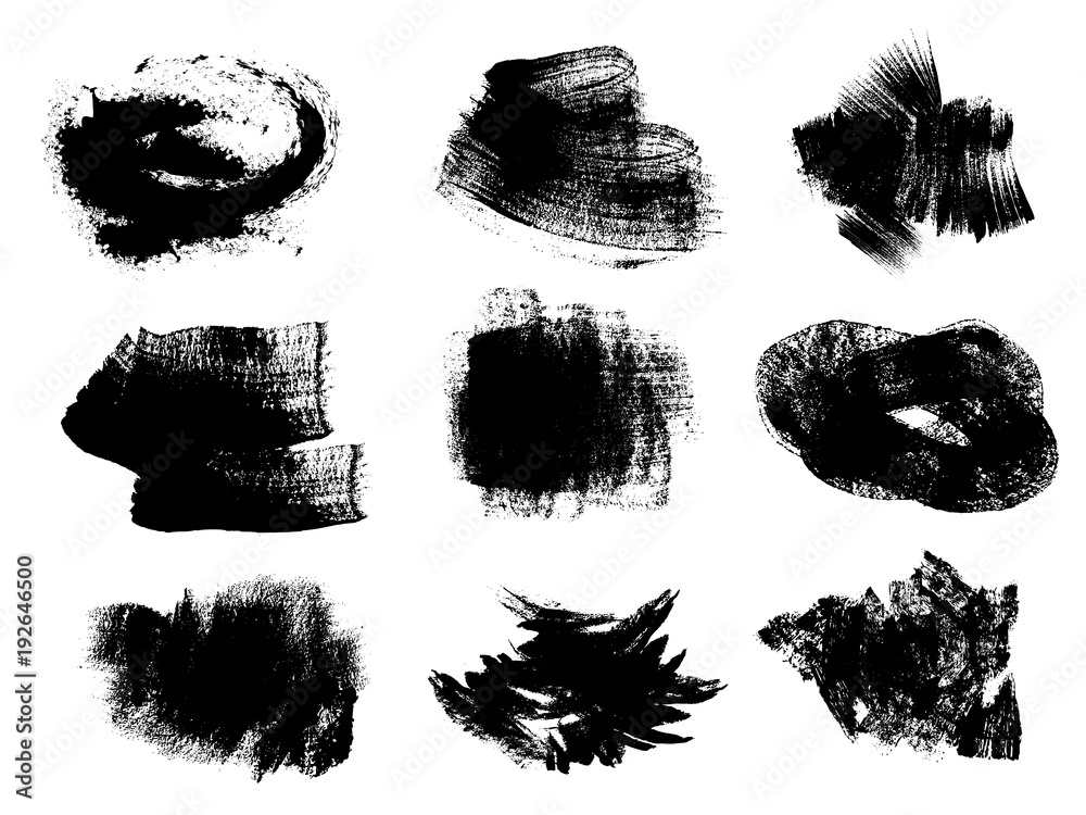 Poster Set of hand-drawn acrylic vector textures – Wall Art | UkPosters