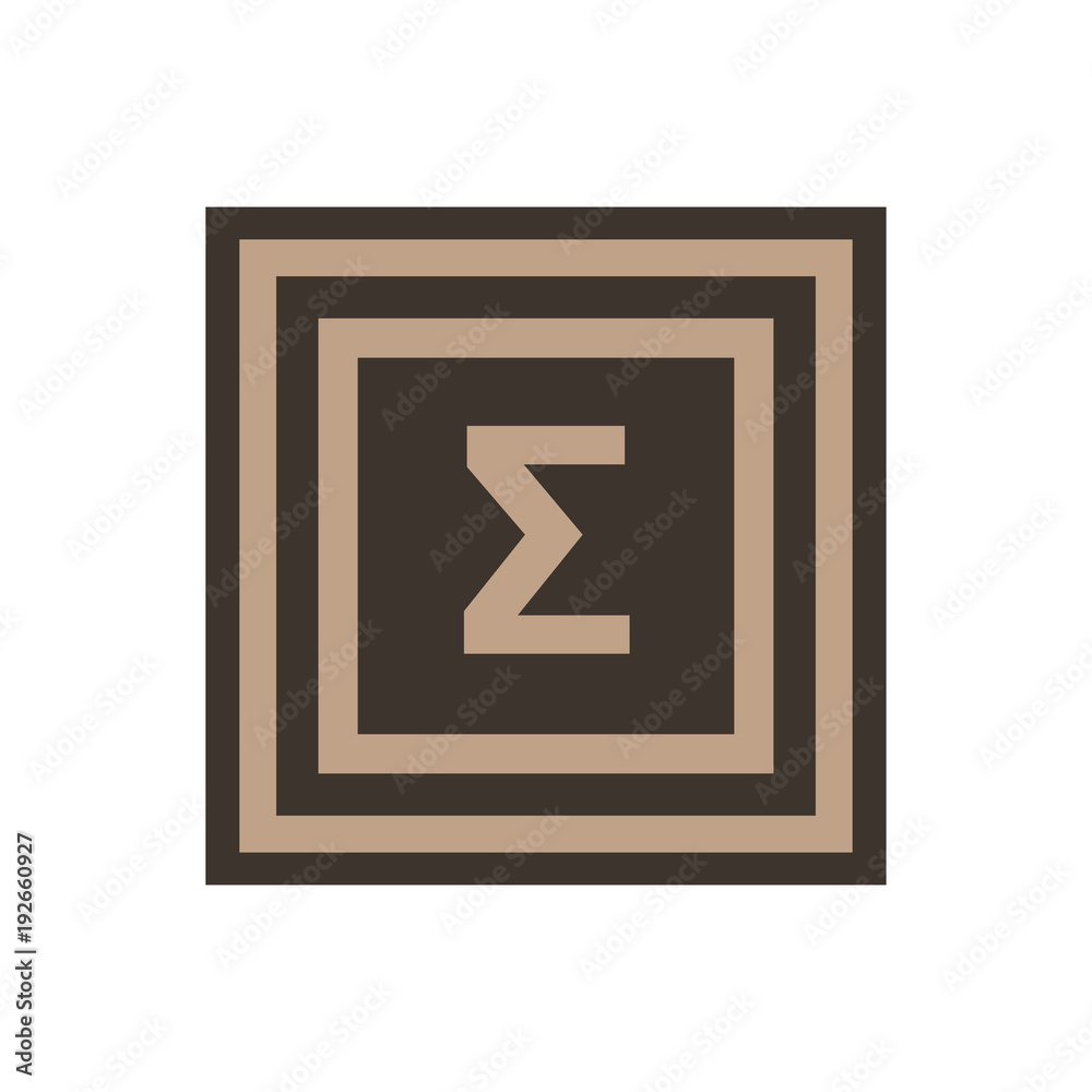 Vector symbol of letter Sigma from the Greek alphabet Stock Vector ...