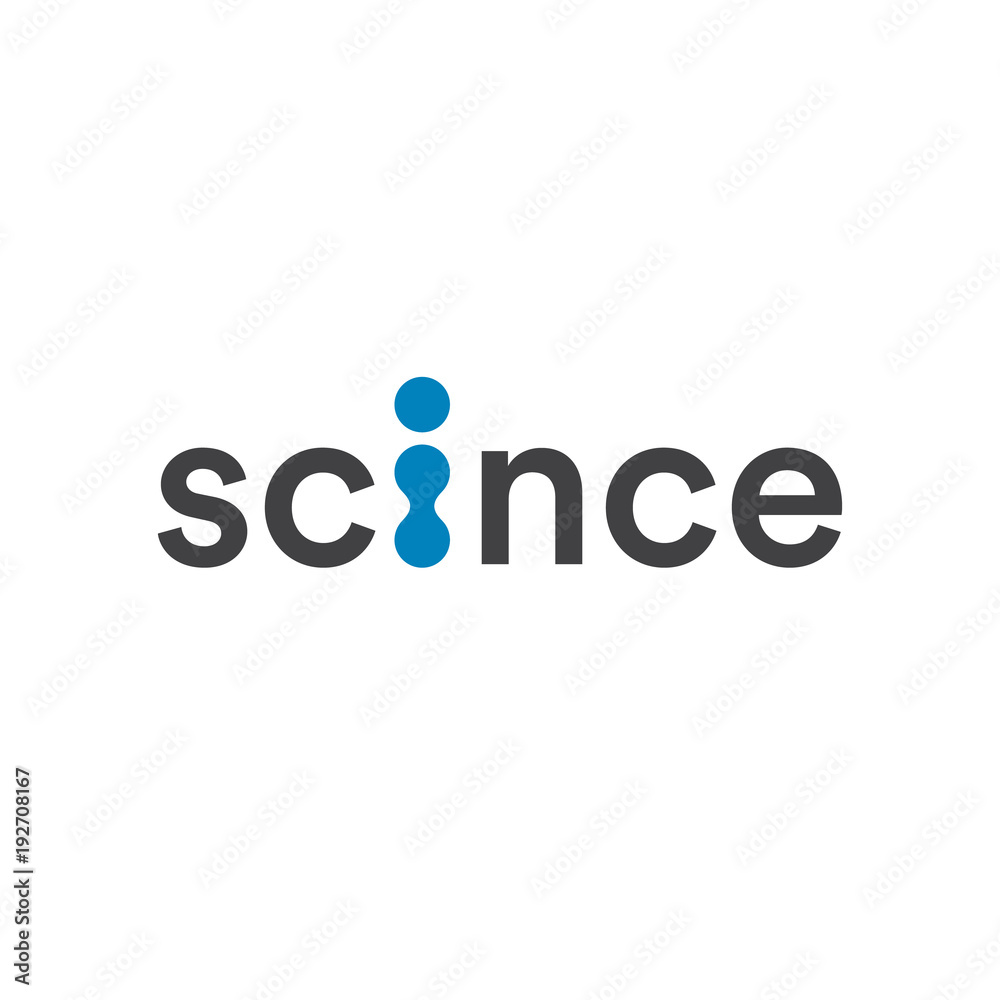 Science logo, abstract technology and laboratory symbol, artificial ...