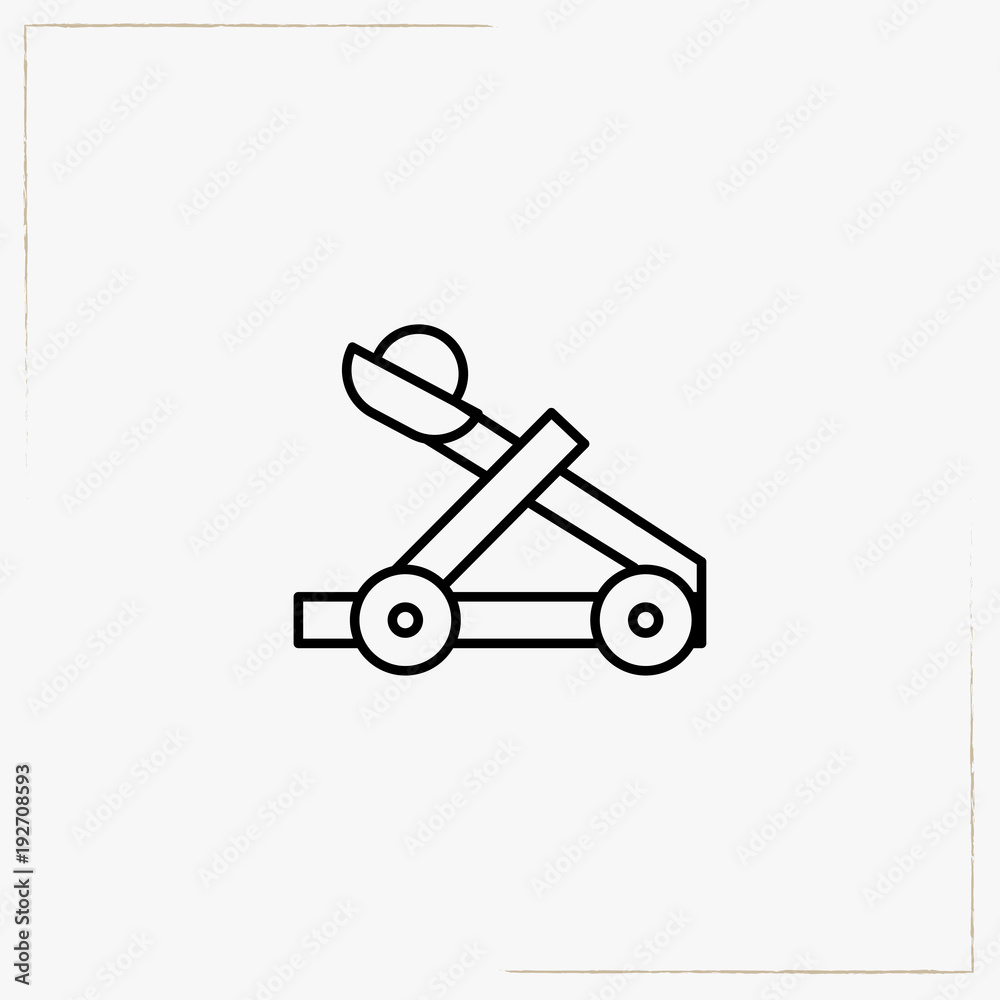 catapult line icon Stock Vector | Adobe Stock