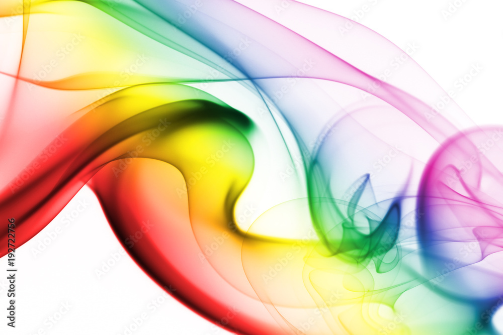 Colorful rainbow smoke, gay pride flag colors, LGBT community flag ...