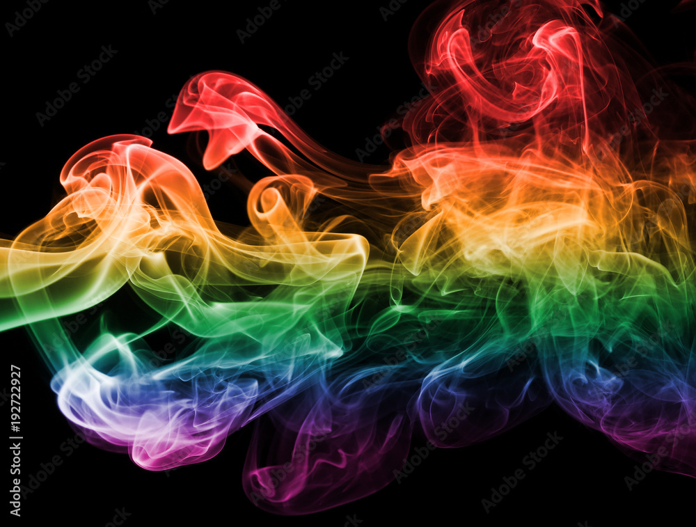 Colorful rainbow smoke, gay pride flag colors, LGBT community flag foto ...