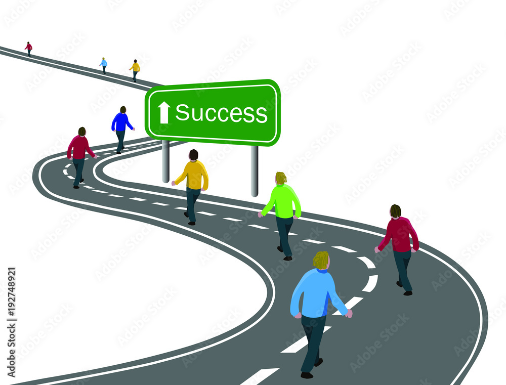 Walking Through The Way To Success