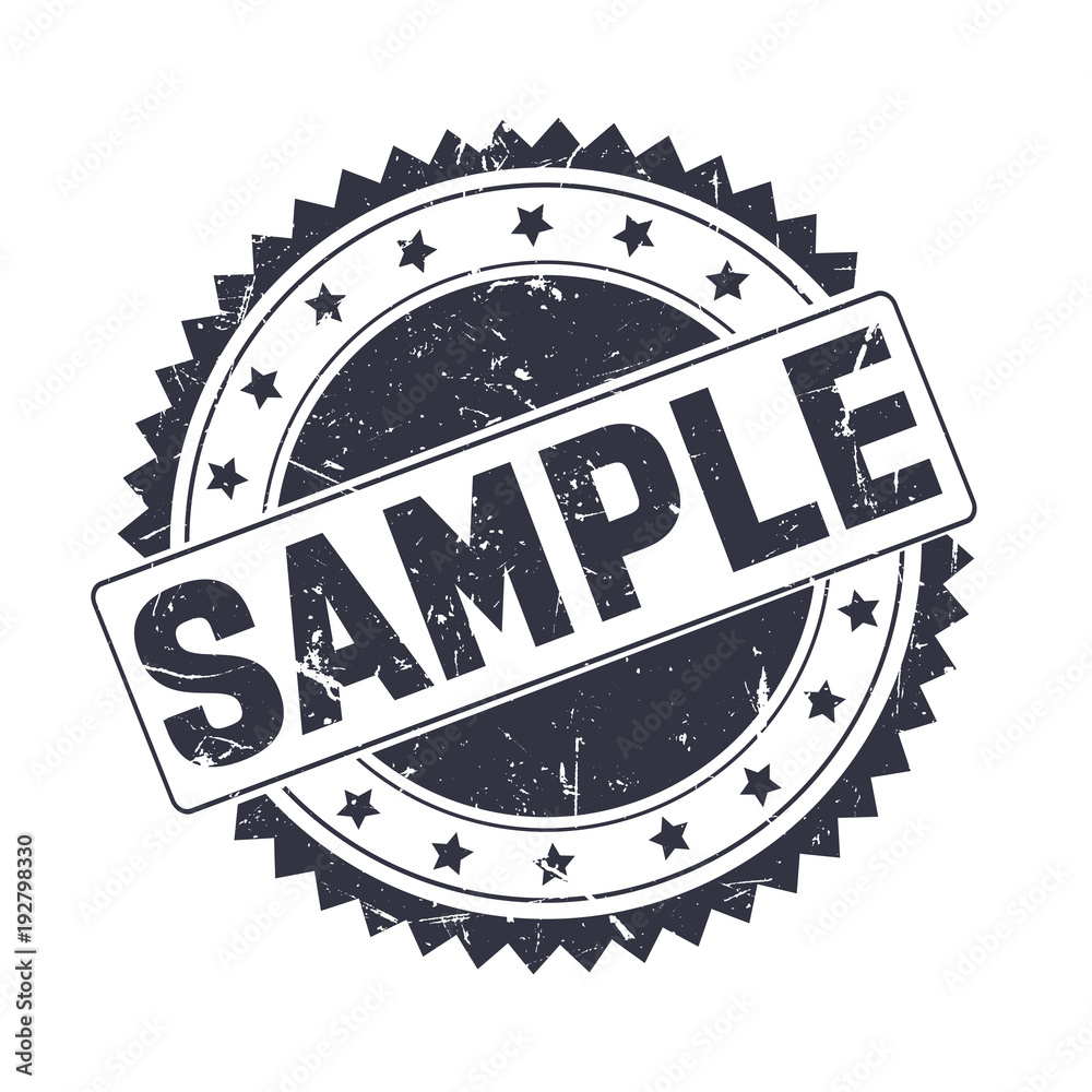 Sample Black grunge stamp isolated Stock Illustration | Adobe Stock