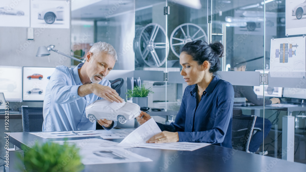 Experienced Automotive Designer and Female Engineer Works with a ...