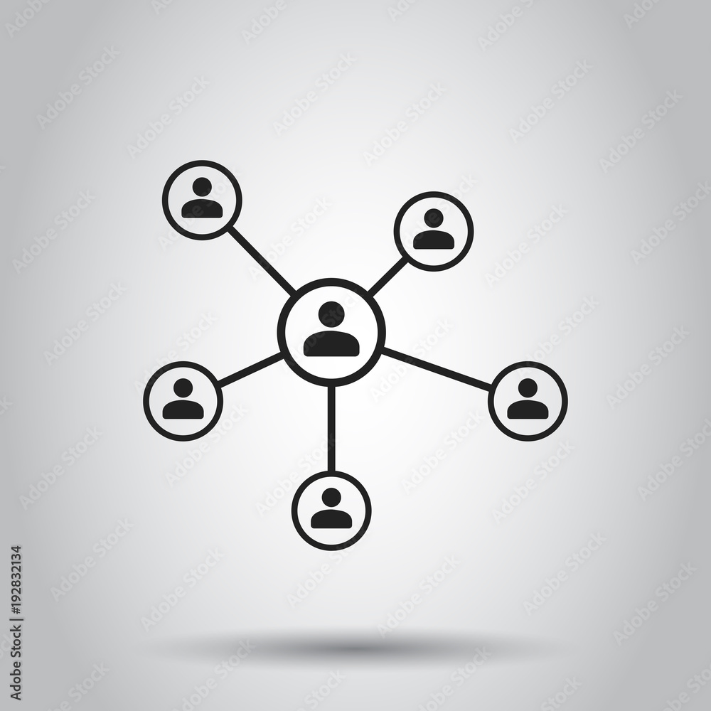Network icon. Vector illustration on isolated background. Business ...