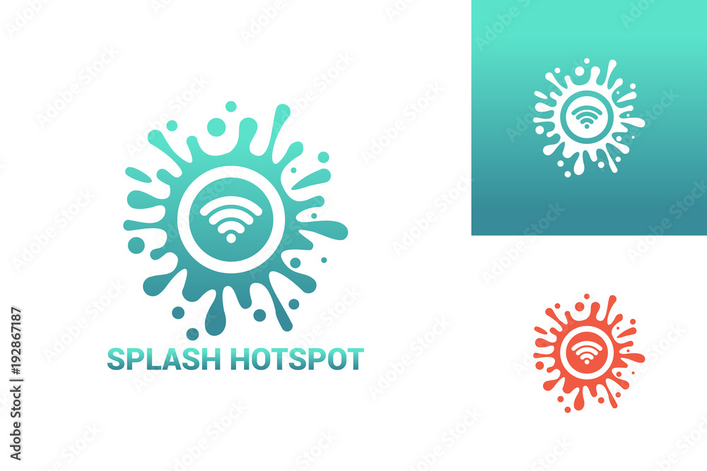 Splash Hotspot Logo Template Design Vector, Emblem, Design Concept ...